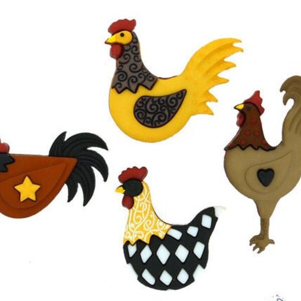 Chicken Buttons - Etsy