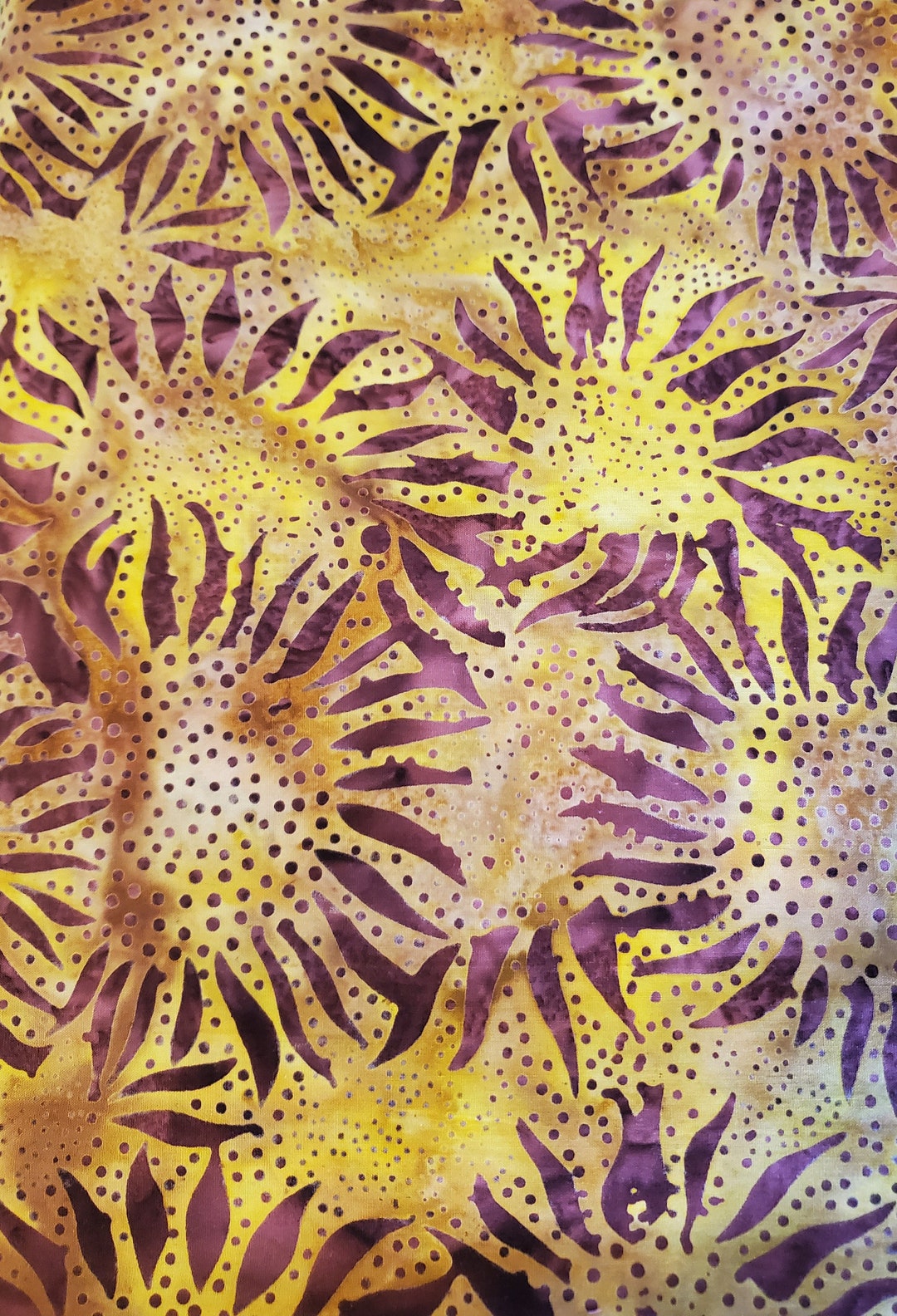 SUNFLOWER BATIK - Gold - Etsy