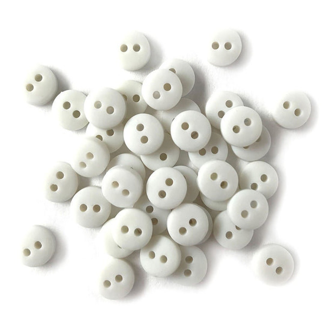 TINY WHITE BUTTONS - Etsy