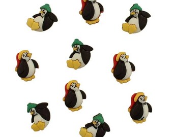 Little Penguins Novelty Button Collection, Cabochons, Buttons Galore ...