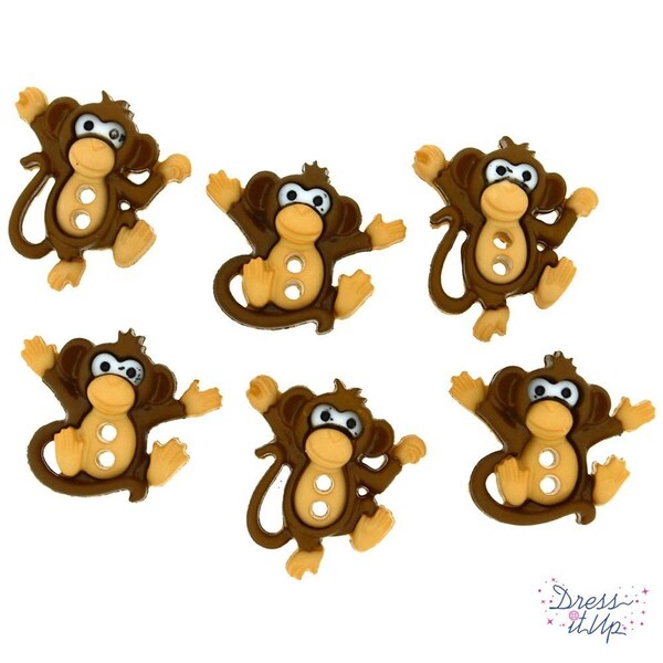 Monkey Buttons - Etsy