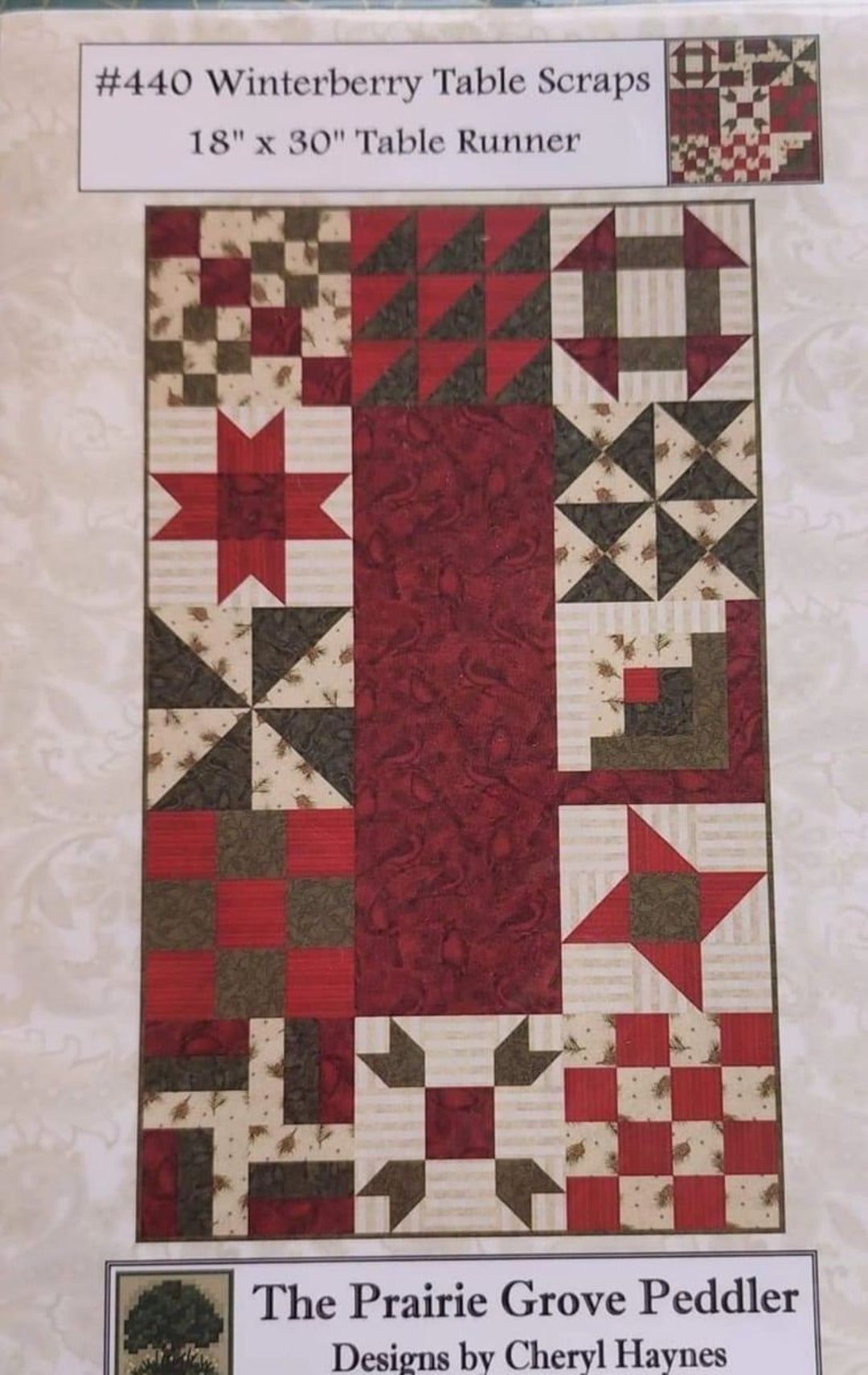 Winterberry Table Scraps Table Runner Pattern - Etsy