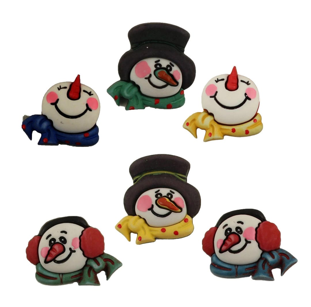 SNOWMEN BUTTONS - Etsy