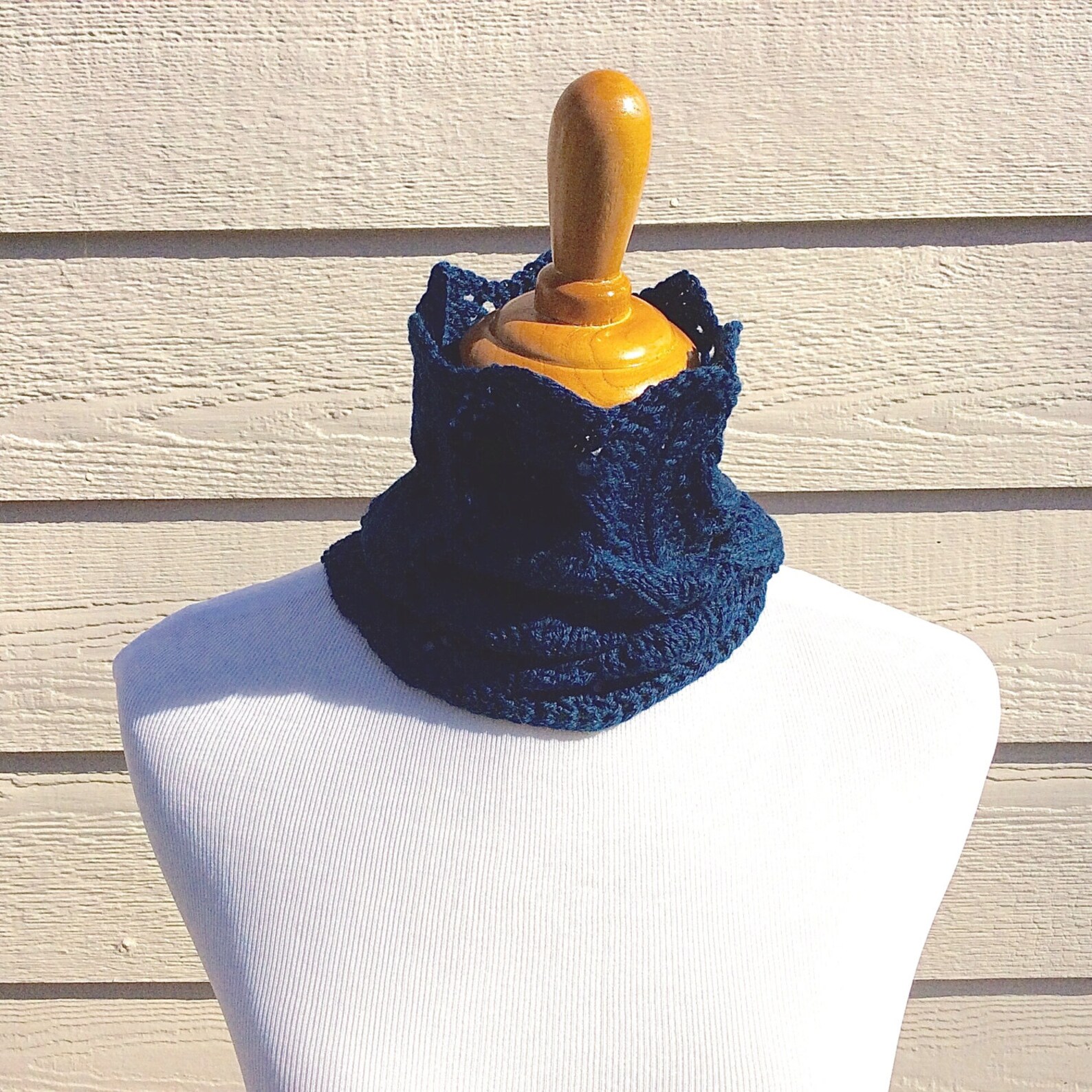 Knit Cowl - Hand Knit Cowl - Lace Cowl - Cowl - Hand Knit Lace Cowl ...