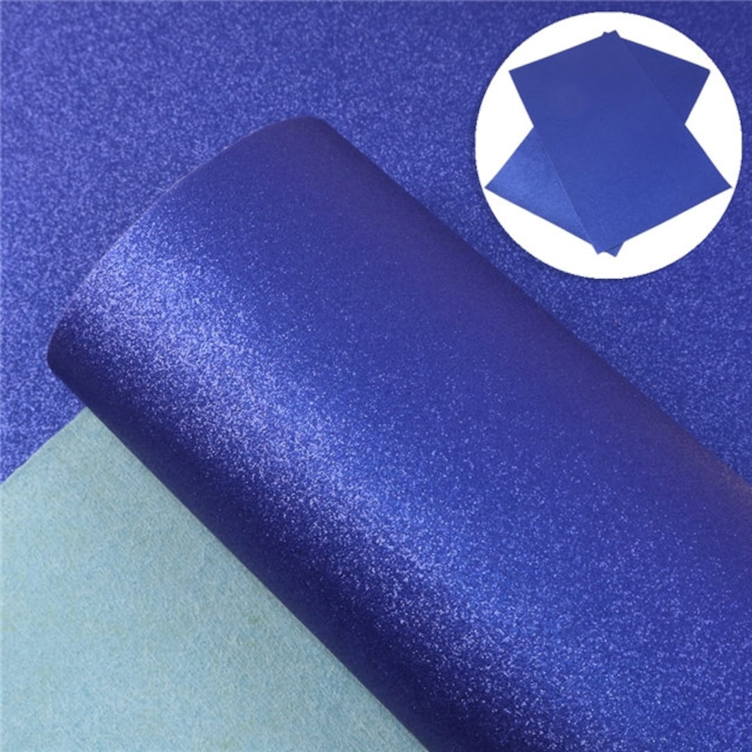 Shimmer Blue Sheet Faux Leather Canvas Fabric Bow Making 203 - Etsy