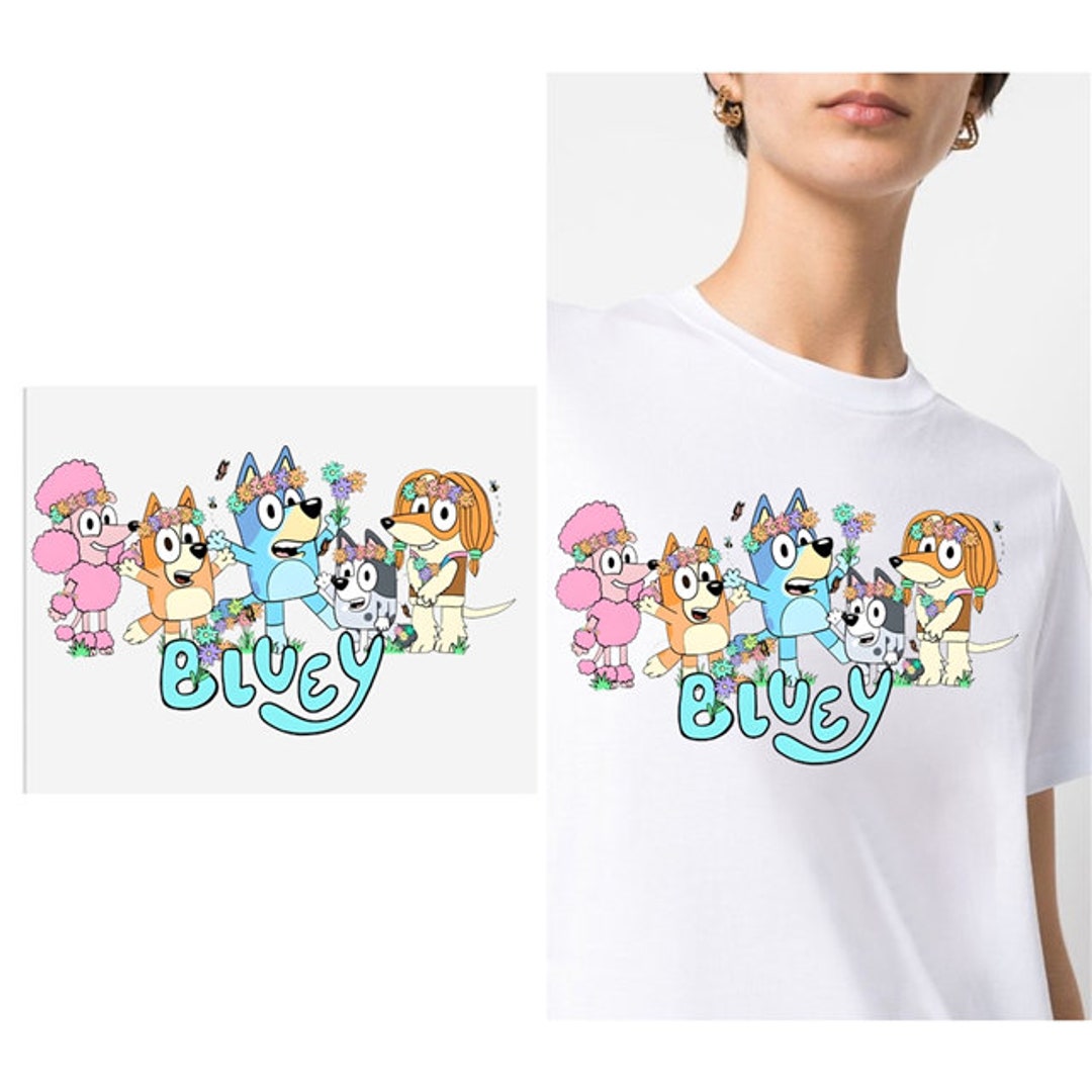 HTV Ready to Press Transfer Bluey Heat Transfer Iron on Size 20 X 12 Cm ...