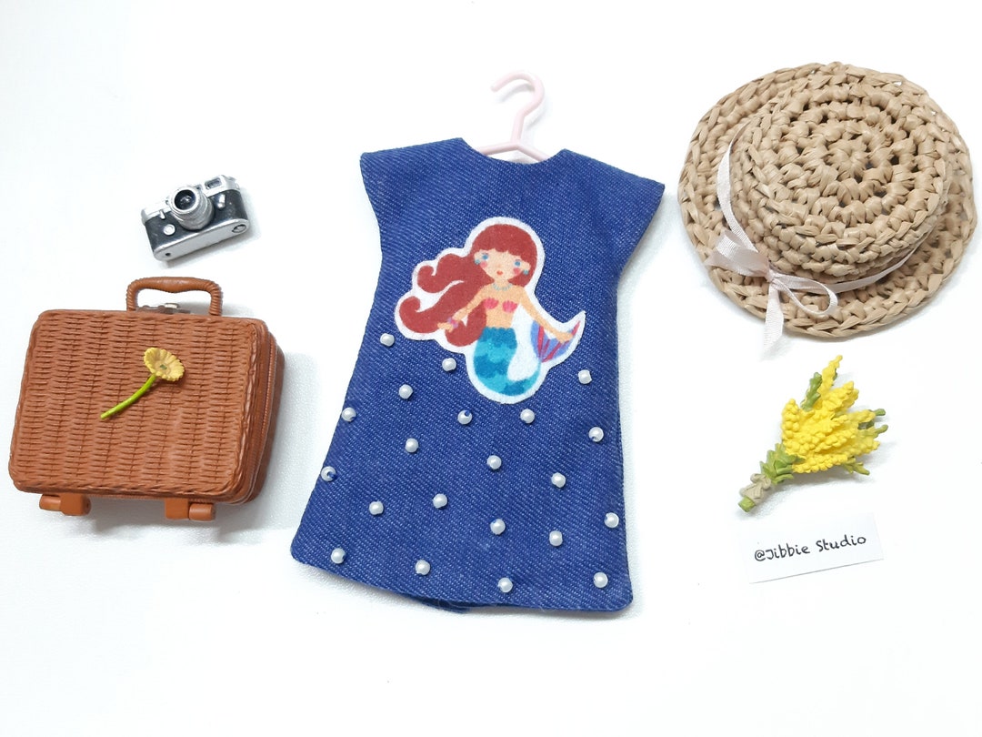 Little Mermaid Dress for Blythe, Licca, Skipper, Susie Sad Eyes - Etsy