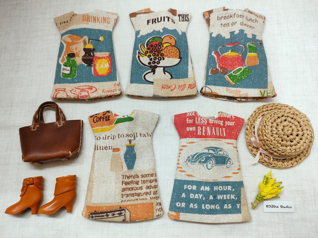 Cute Dress for Blythe, Licca, Skipper, Susie Sad Eyes, Madeline Doll ...