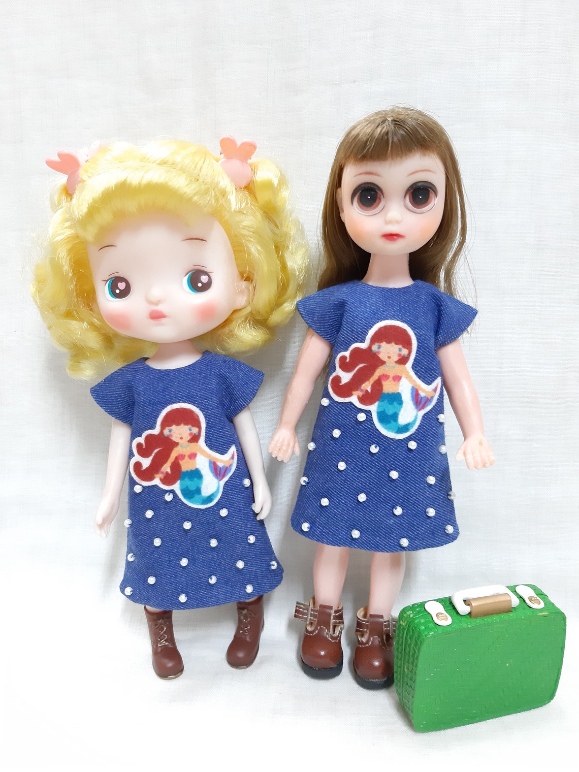 Little Mermaid Dress for Blythe, Licca, Skipper, Susie Sad Eyes - Etsy
