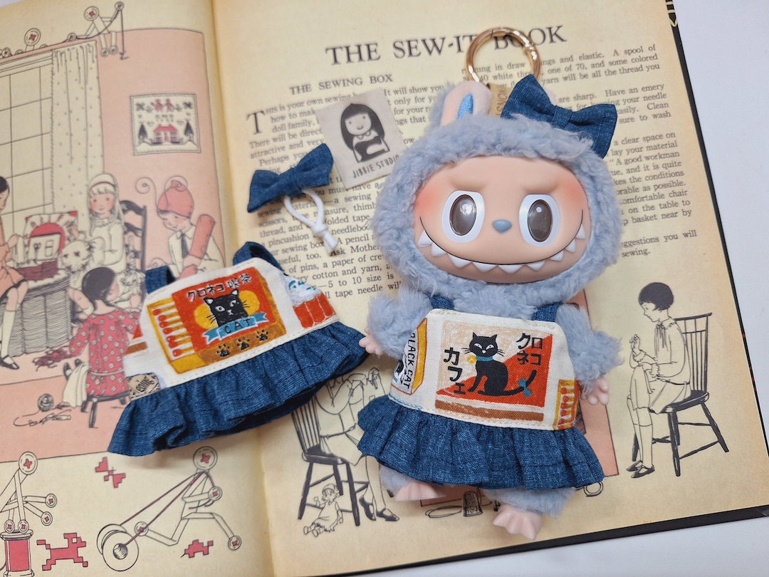 Labubu Macaron Outfit, Labubu Dress, Labubu Clothes,cat Lover Printed ...