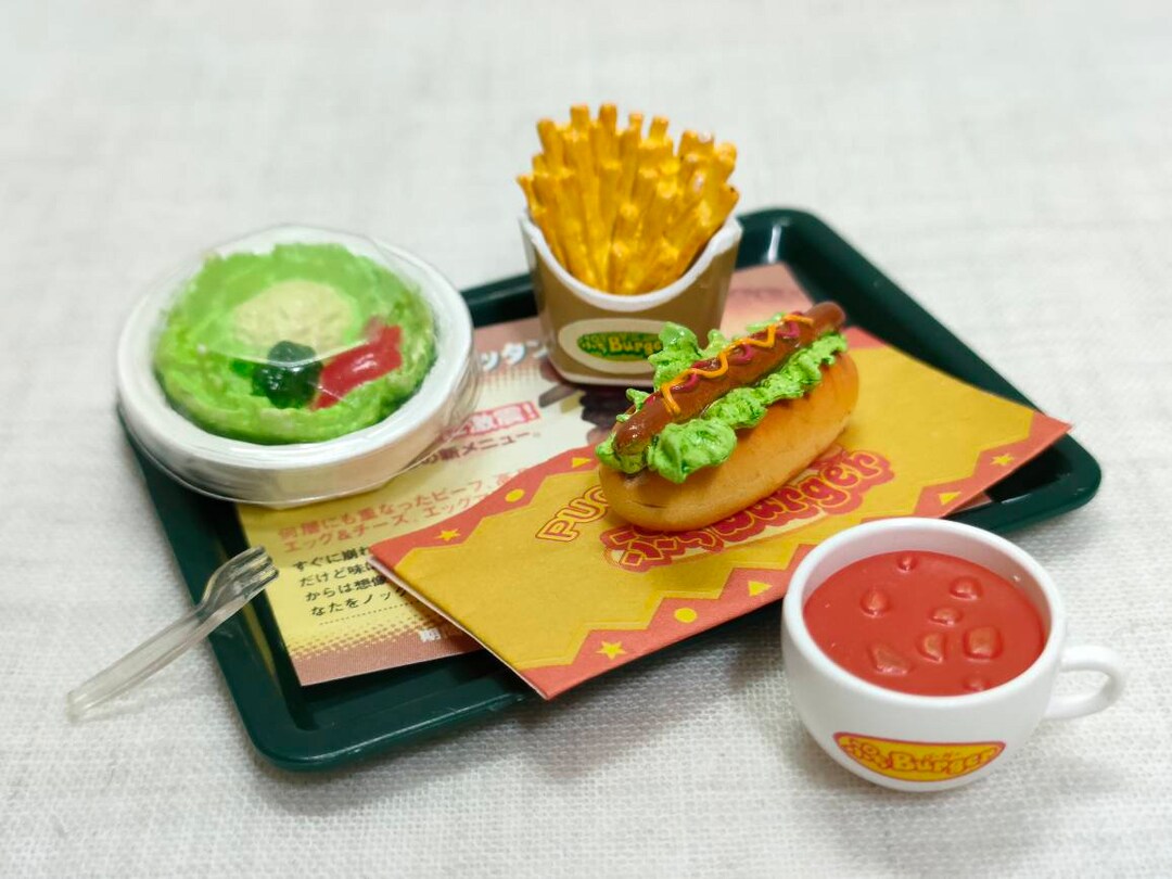 Hot Dogs Set, Petite Burger (fast Food Burger) Miniature 1:6 , Food ...