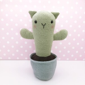 Cactus Crochet Amigurumi PATTERN, Crochet Cactus Cat Catcus Pattern ...