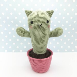 Cactus Crochet Amigurumi PATTERN, Crochet Cactus Cat Catcus Pattern ...