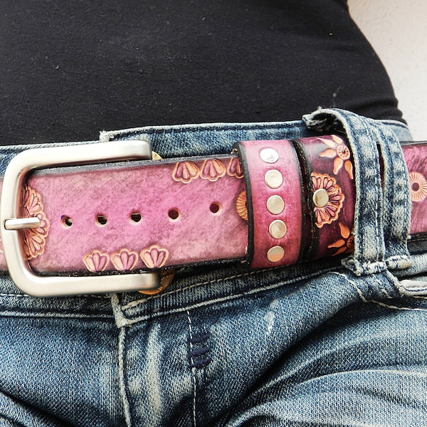 Pink Belt - Etsy