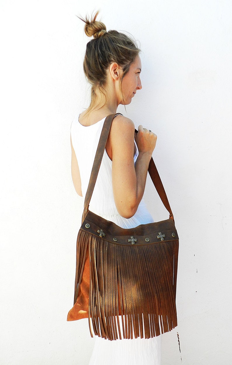 Leather Bag Boho Leather Bag Brown Leather Bags Leather Bag - Etsy