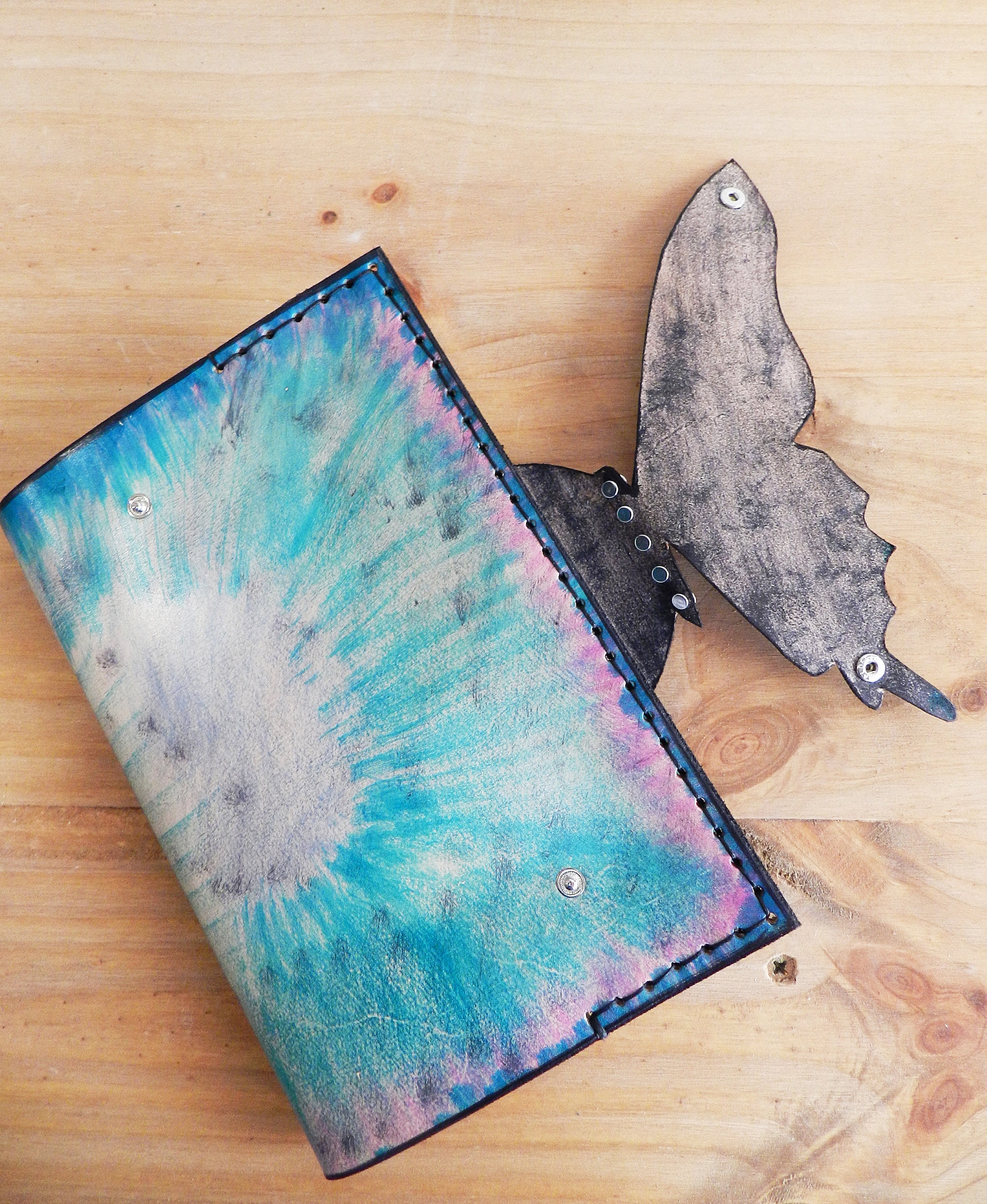 Butterfly Notebooks Leather Notebooks Personalized Leather | Etsy