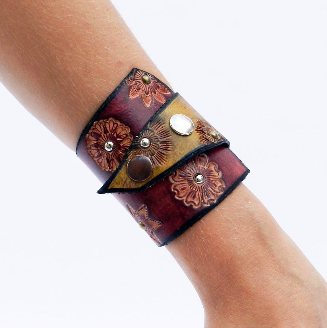 Leather Bracelet - Etsy