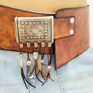Brown Leather Belt, Bohochic, Boho Belt. Women’s Belts. - Etsy