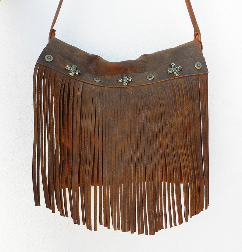 Leather Bag Boho Leather Bag Brown Leather Bags Leather Bag | Etsy