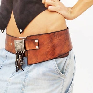 Brown Leather Belt, Bohochic, Boho Belt. Women’s Belts. - Etsy