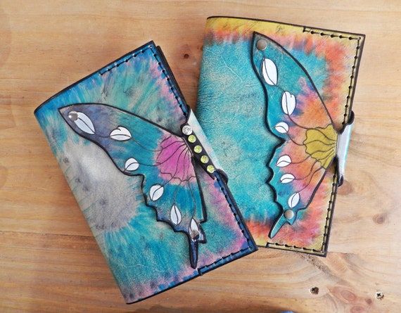 Butterfly Notebooks Leather Notebooks Personalized Leather | Etsy