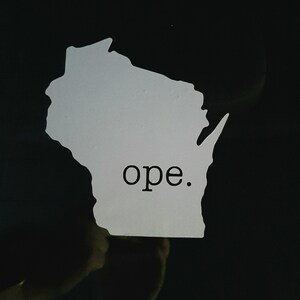 Wisconsin Ope Decal Vinyl Car Decal Permanent Vinyl Decal - Etsy