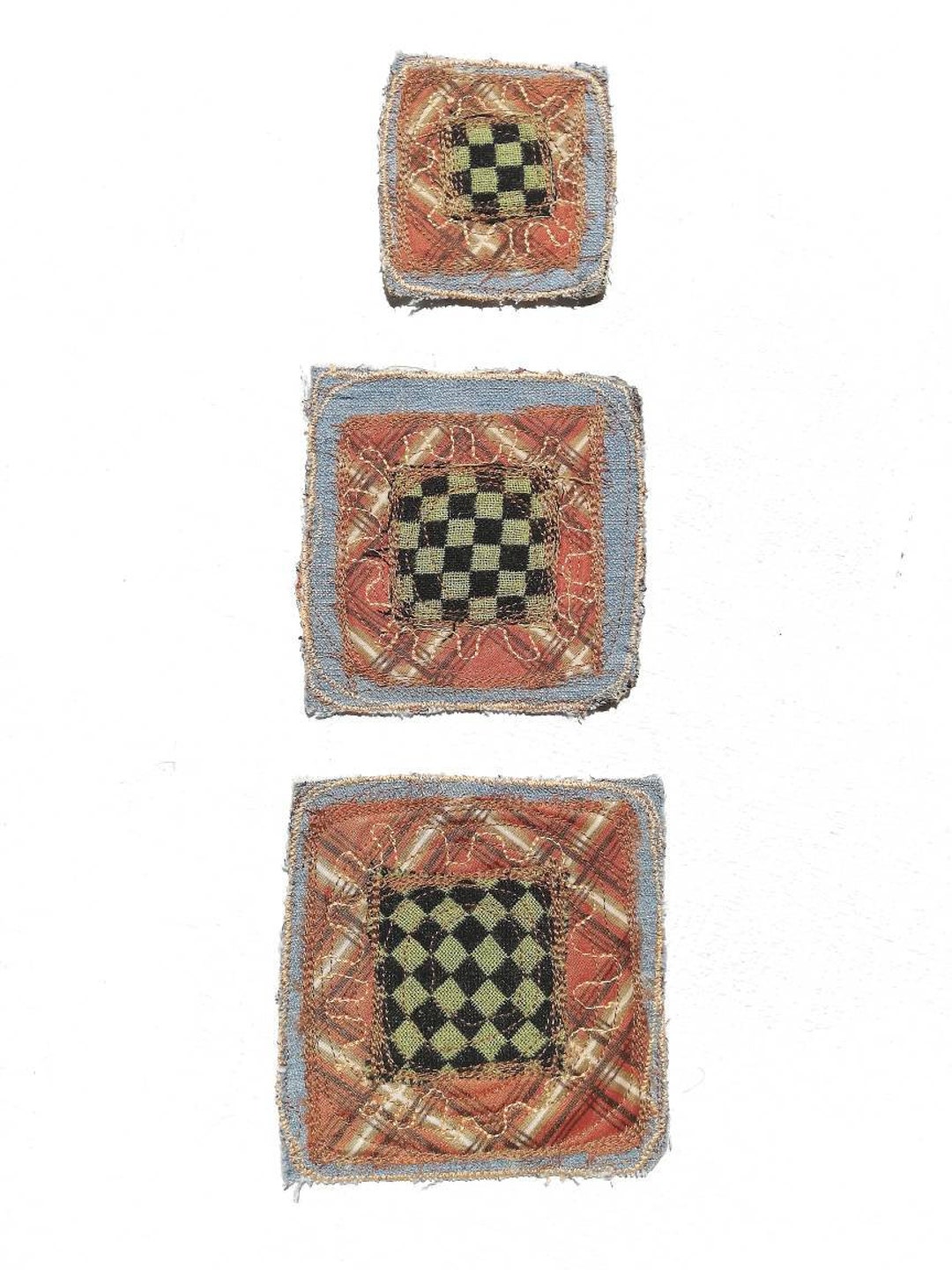 Patches, Square Patches, Handmade Patches, 3 Pieces - Etsy