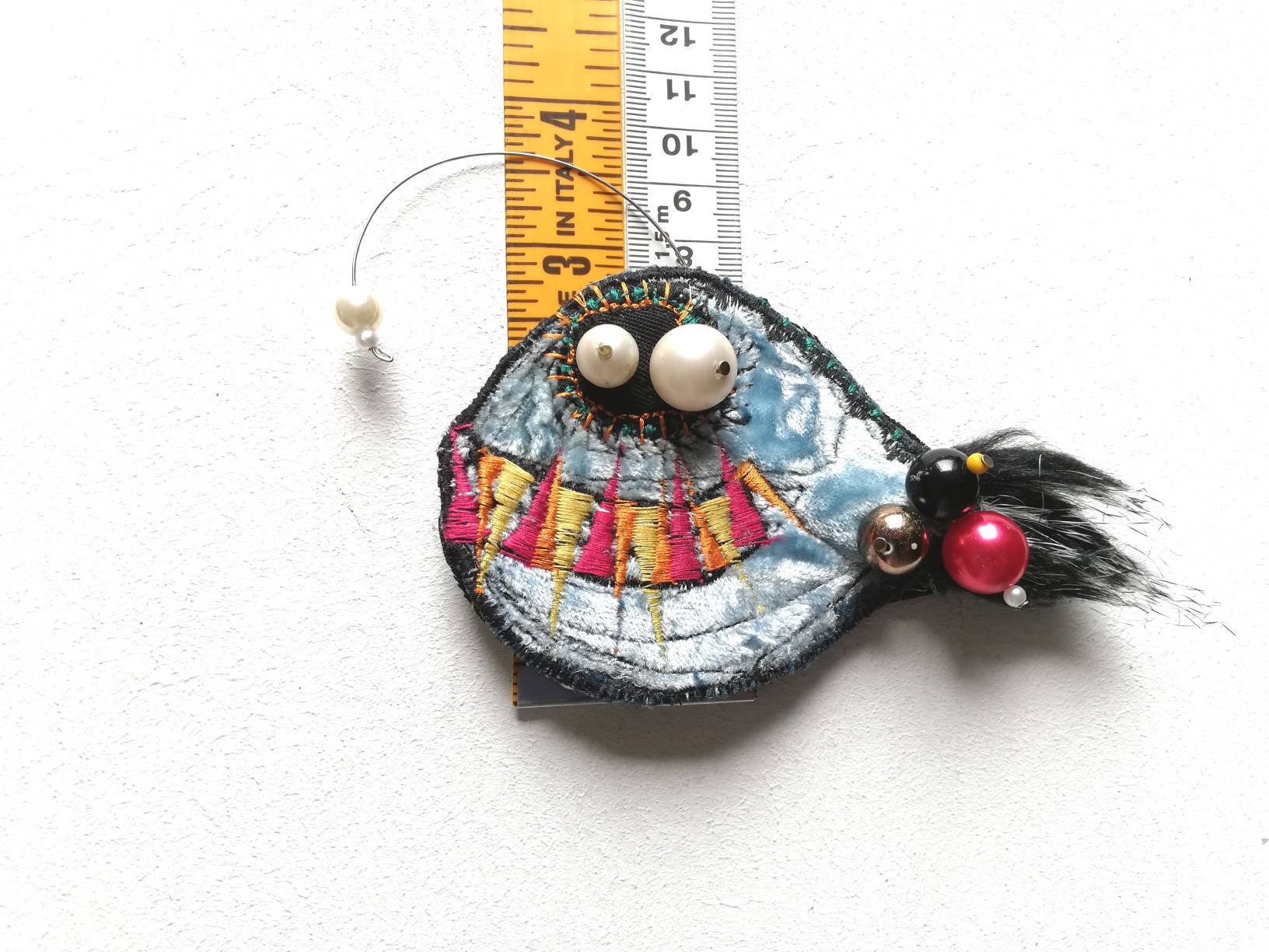 Upcycled Brooch Funny Fish Boho Jewels Boho Chic Brooch - Etsy