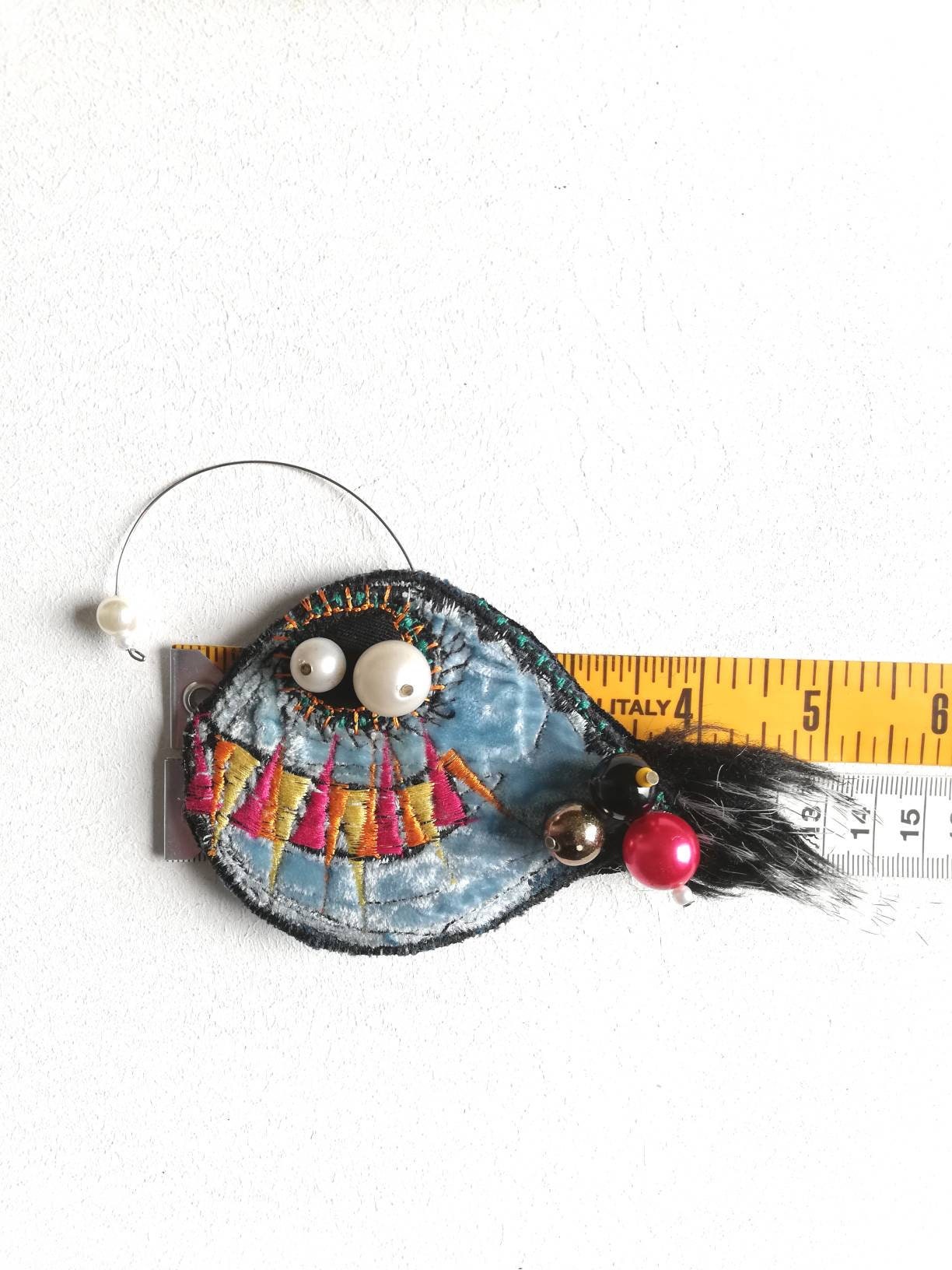 Upcycled Brooch Funny Fish Boho Jewels Boho Chic Brooch - Etsy