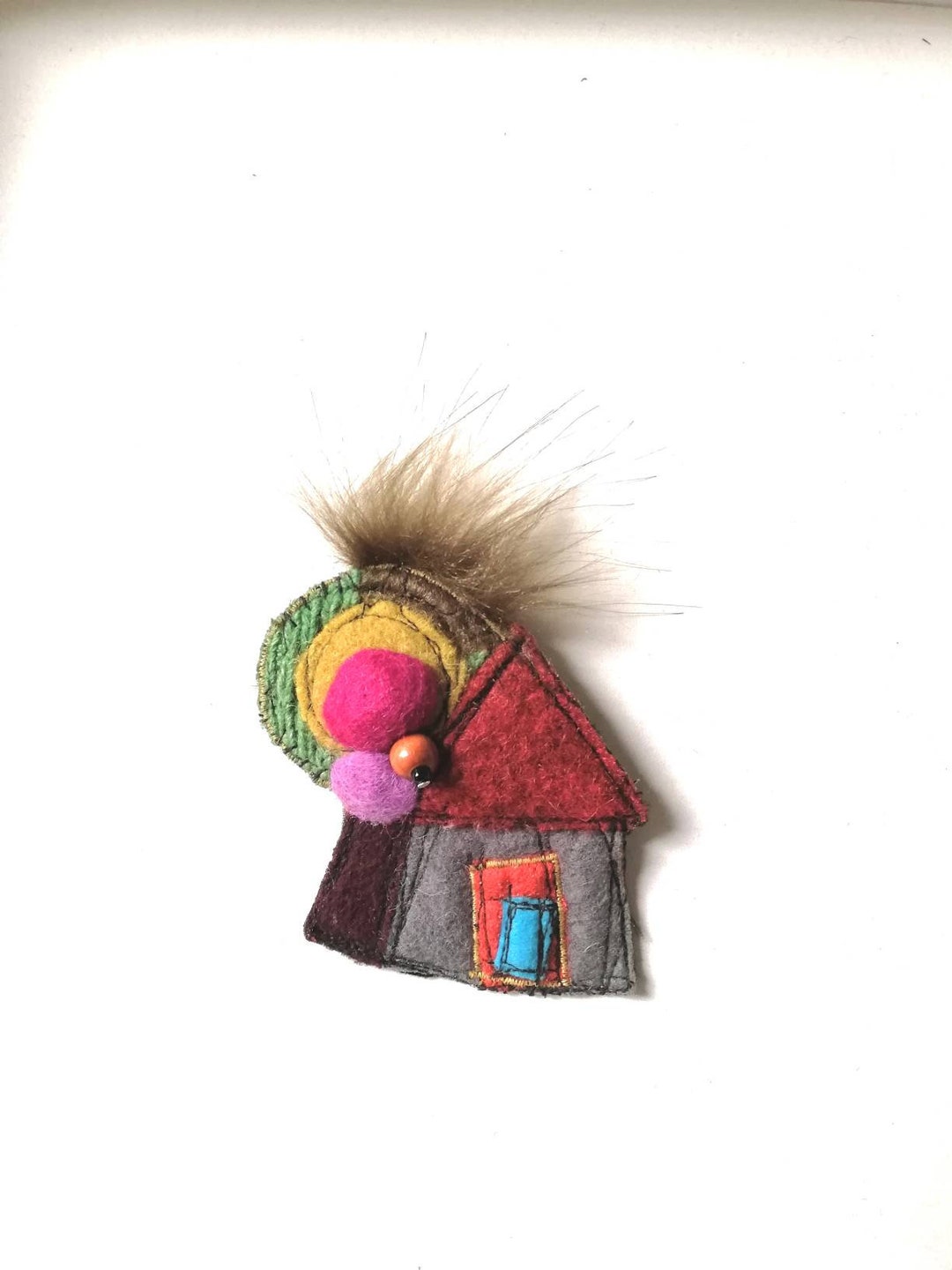 Felted Wool Brooch One of a Kind - Etsy