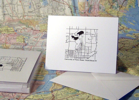 Notre Dame University Note Cards Design 1301 | Etsy