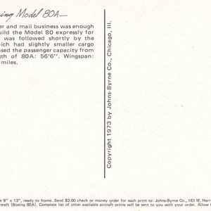 Boeing Model 80A- - Vintage United Airlines Roy Andersen Postcard ...