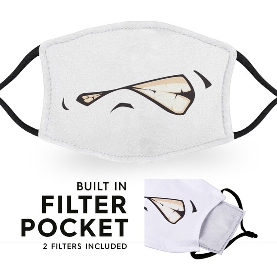 Cartoon Angry Reusable Childrens Face Masks 2 Filters | Etsy