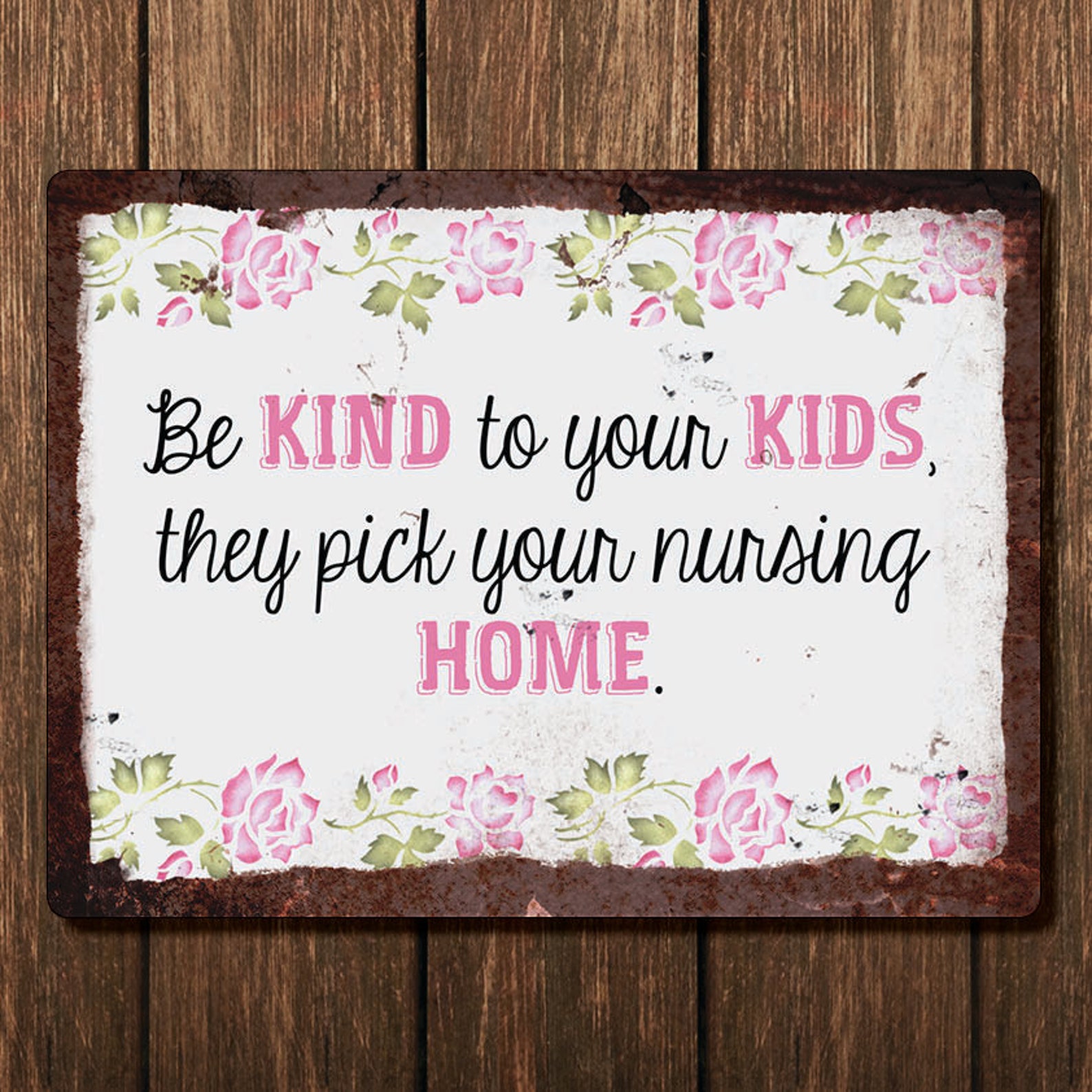 Vintage Metal Wall Sign Nursing Home funny00067 | Etsy