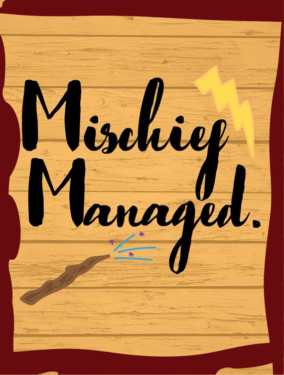 Mischief Managed Metal wall sign Magic inspired cute movie | Etsy