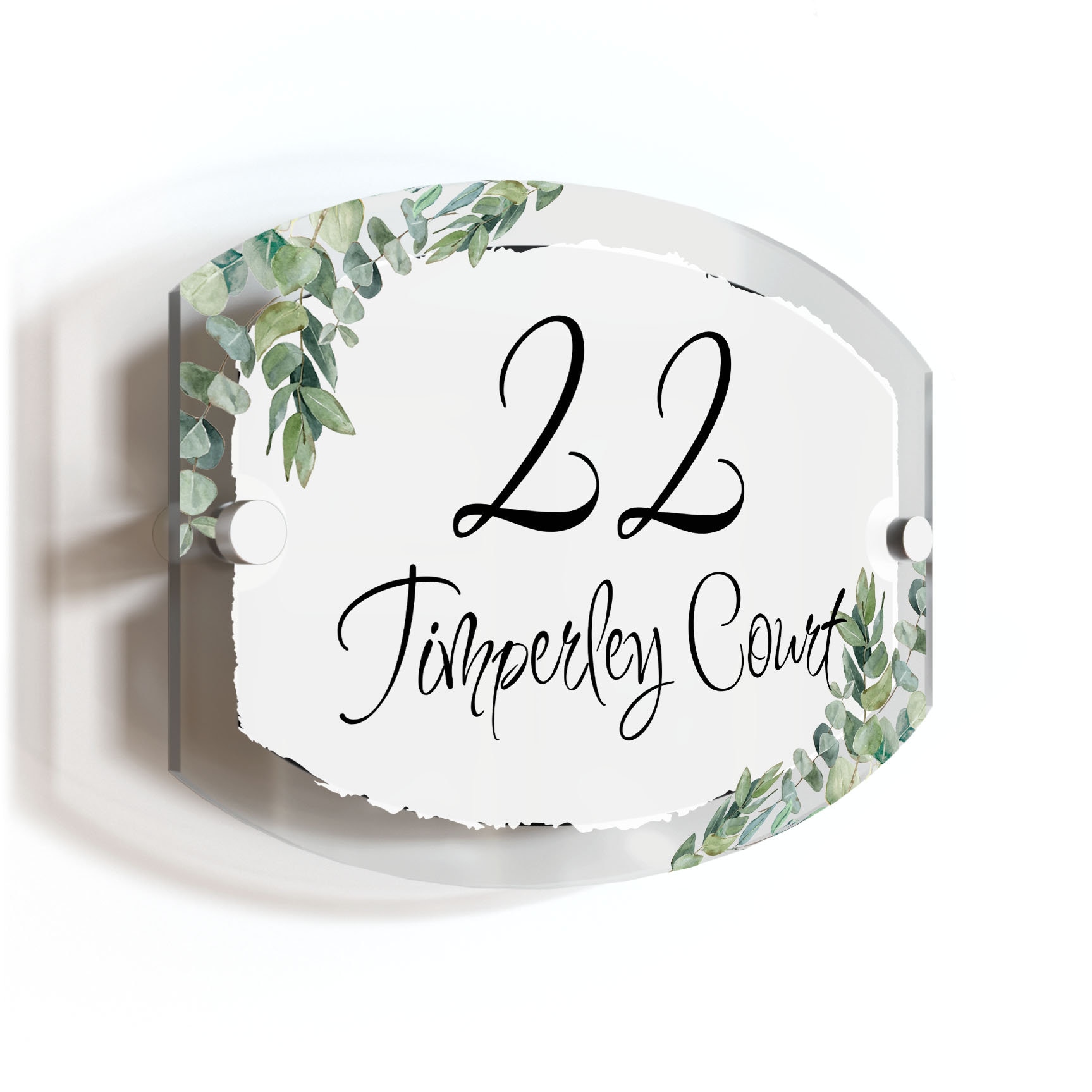 Number Plastic Plaques & Signs Personalised Classic House Sign Plaque ...