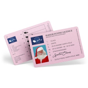 Santa Claus Lost Flying Driving Licence - Novelty Eve Gift Keepsake - Etsy