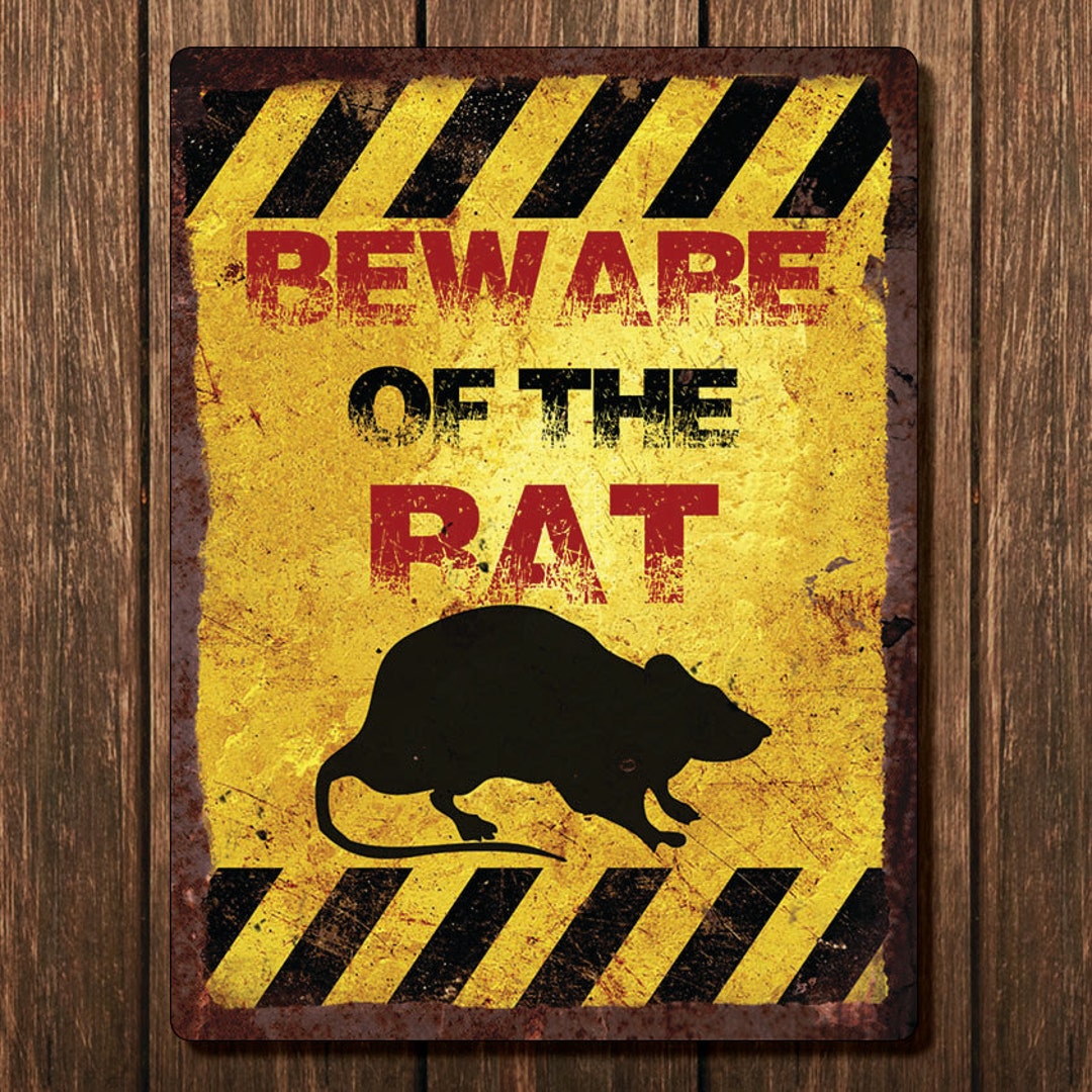 Vintage Metal Wall Sign - Beware of the Rat (BEWARE00005) - Etsy