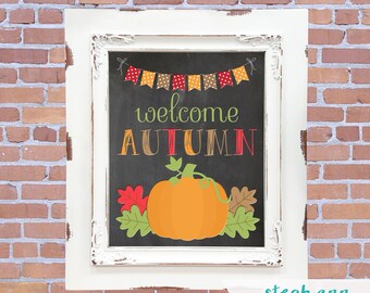 Printable Welcome Fall Sign-8x10 and 11x14-instant Download | Etsy