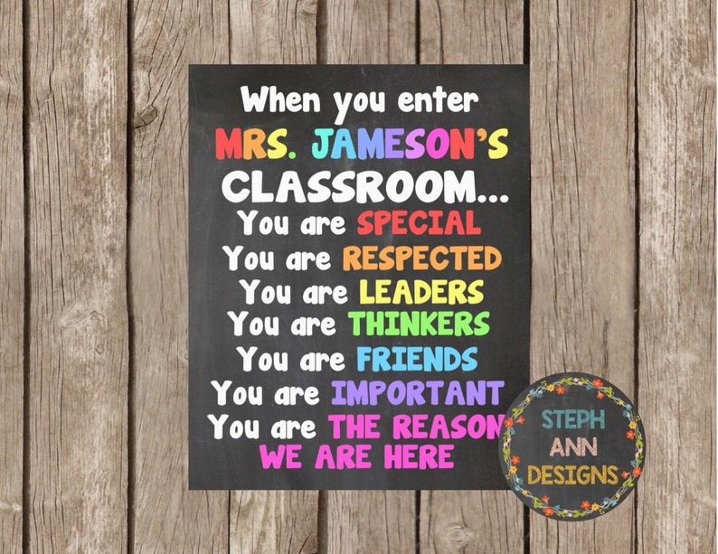 When You Enter This Classroom-personalized Teacher - Etsy