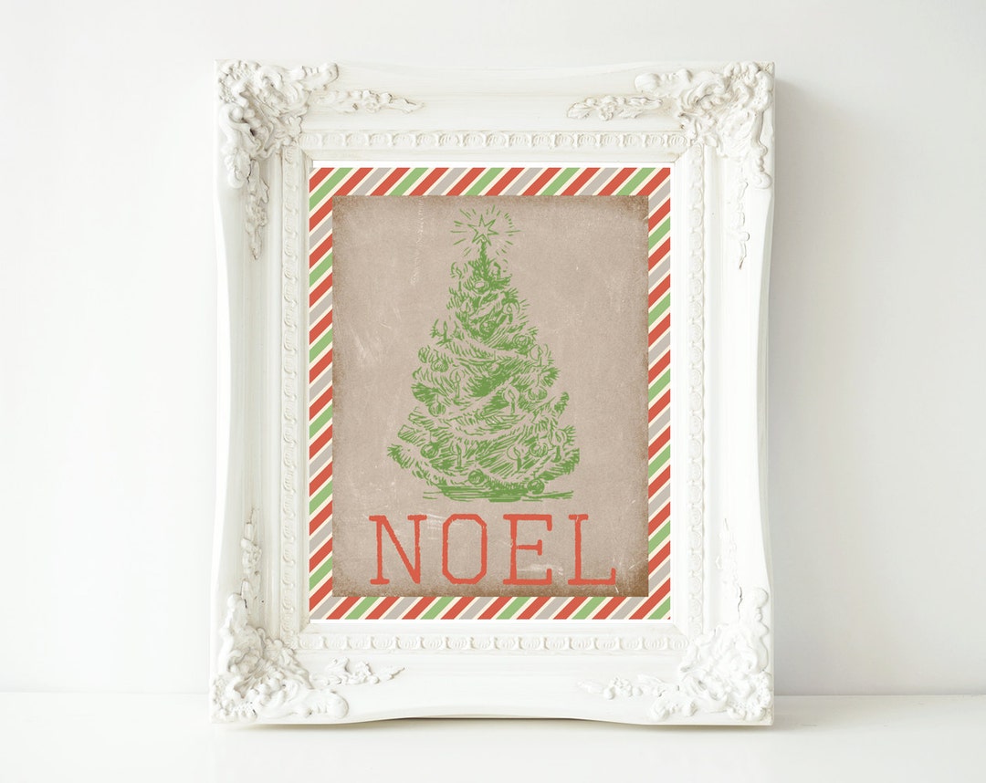 Printable Christmas Sign-8x10-instant Download-vintage Inspired-noel ...