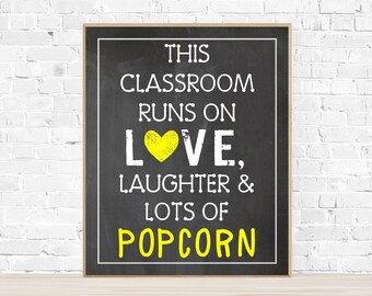 Customized This Classroom Runs on Love Laughter & Lots of | Etsy