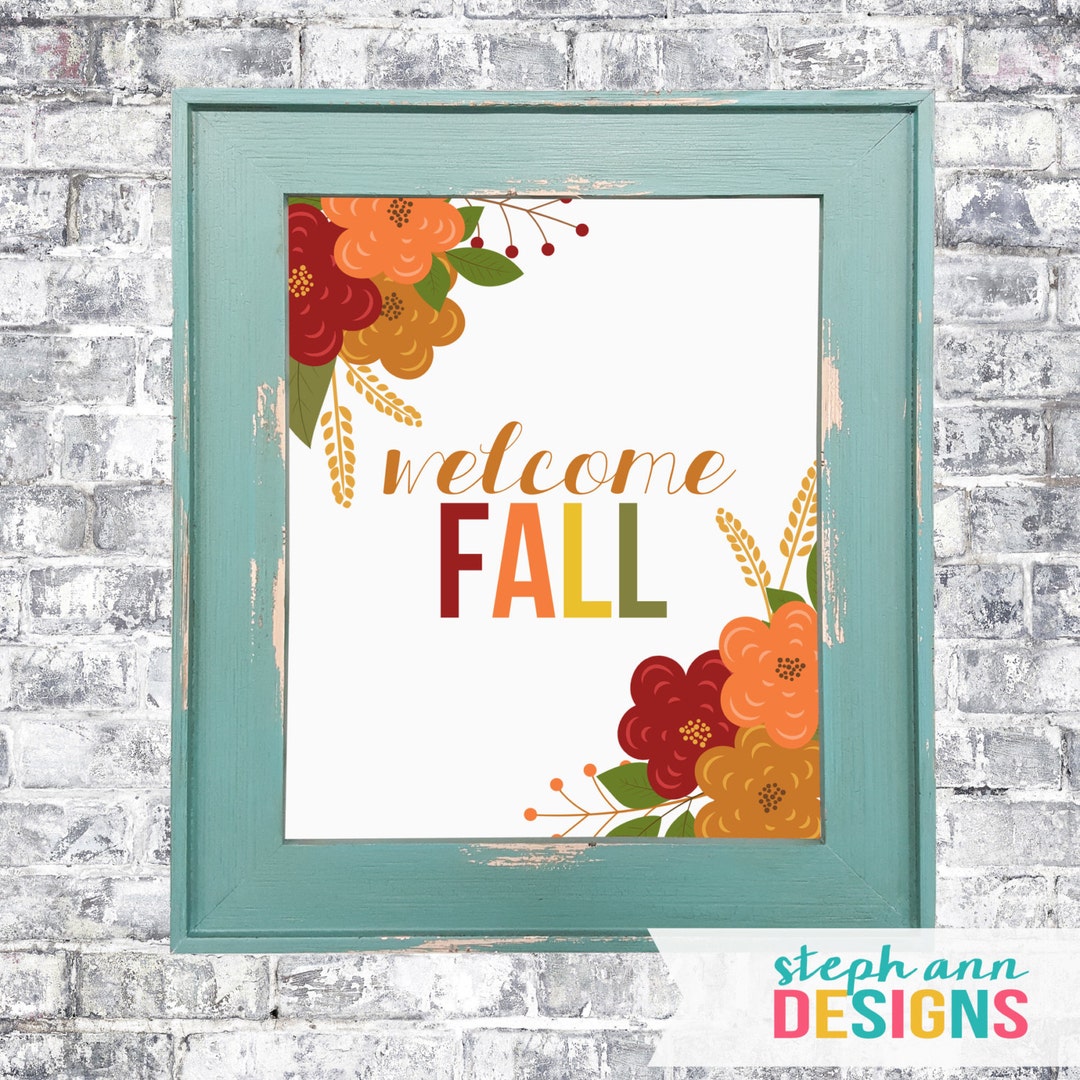 Printable Welcome Fall Sign-8x10 and 11x14-instant Download - Etsy