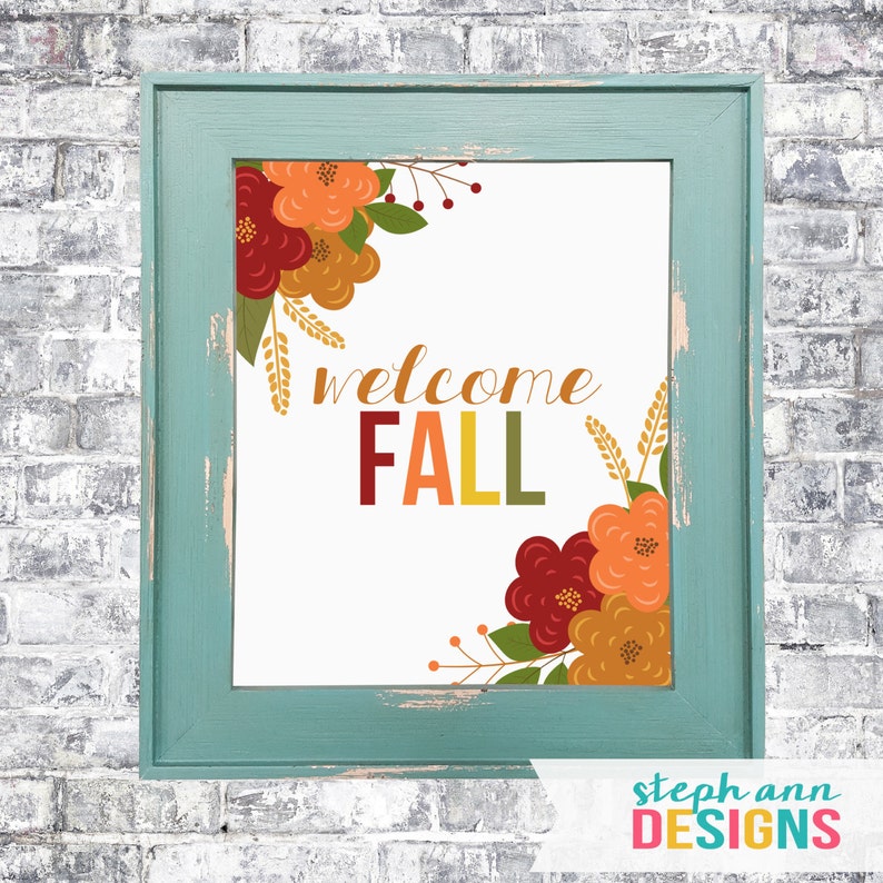 Printable Welcome Fall Sign-8x10 and 11x14-instant Download - Etsy
