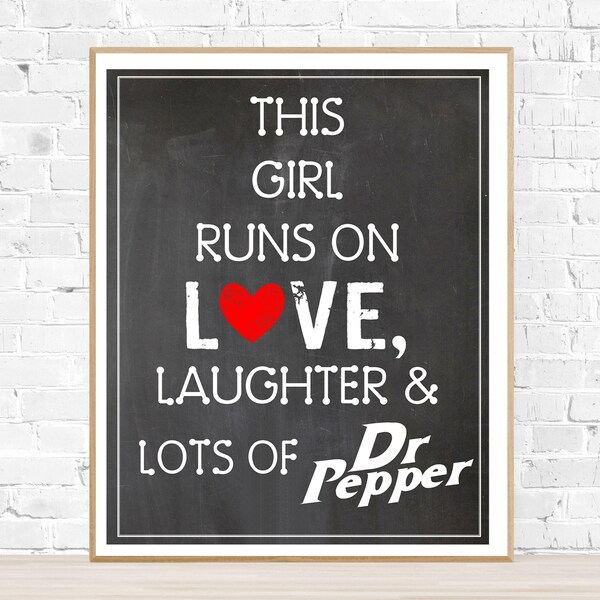 This Girl Runs on Dr Pepper - Etsy