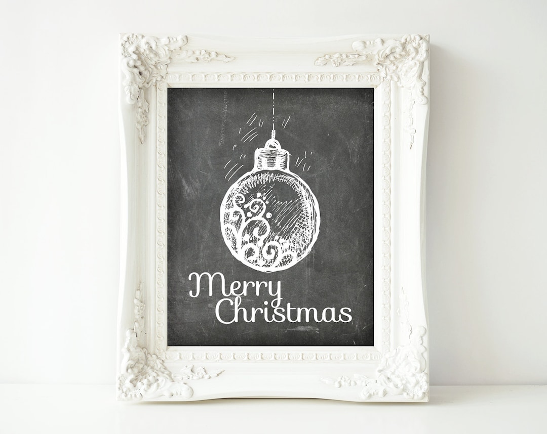 Printable Christmas Sign-8x10-instant Download-merry Christmas Ornament ...
