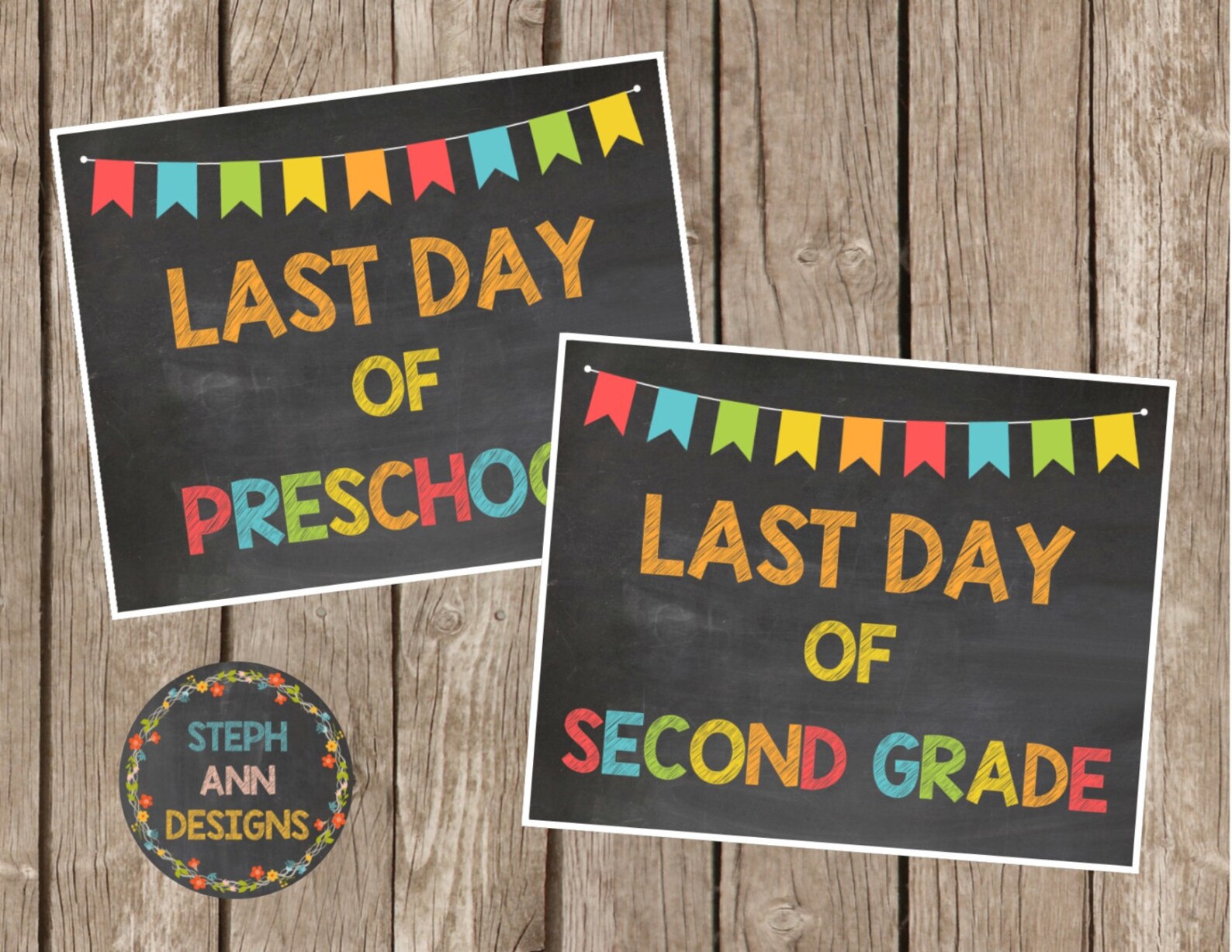 Printable Last Day of School Signs-printable Chalkboard - Etsy