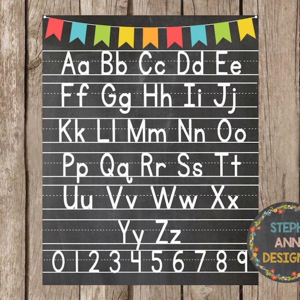 Chalkboard Alphabet - Etsy