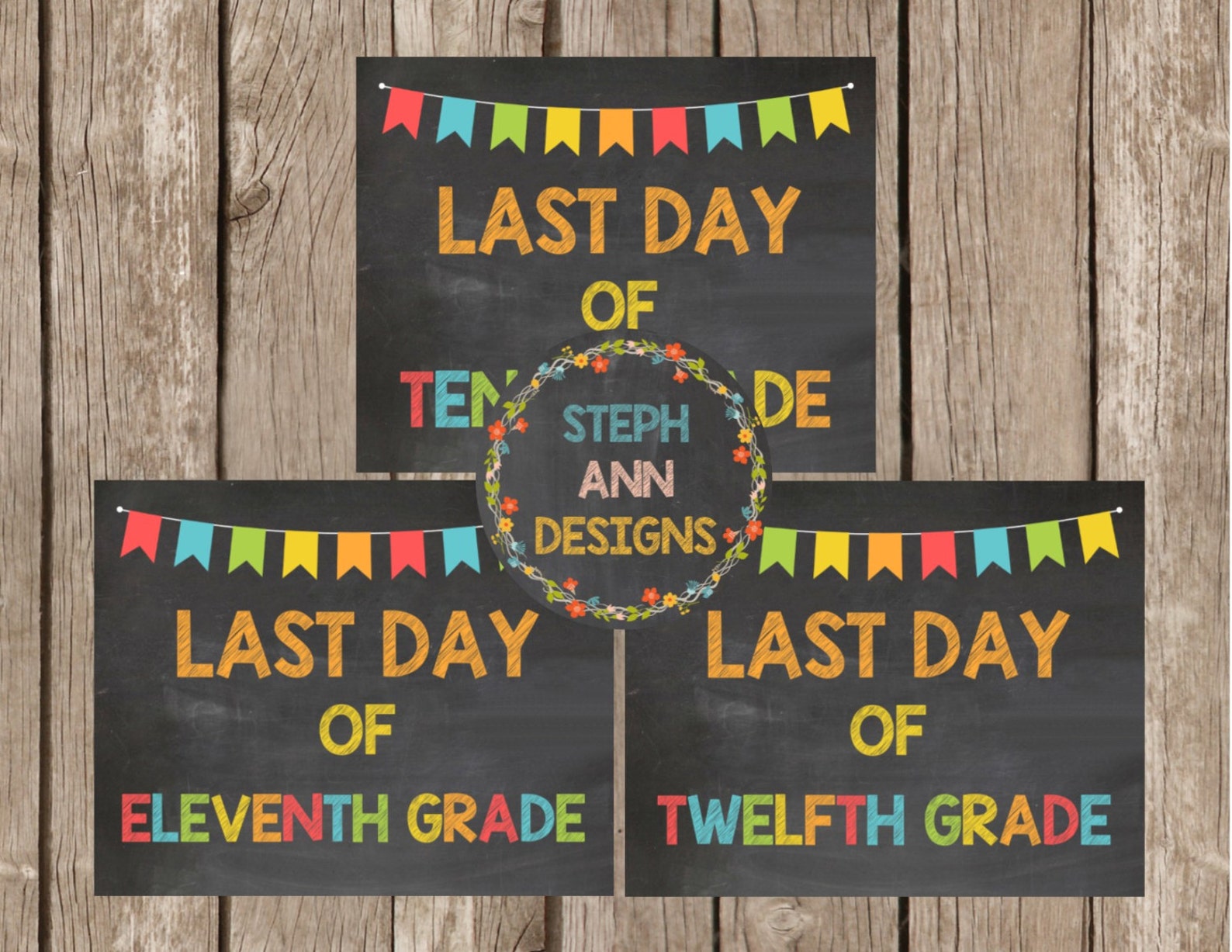 Printable Last Day of School Signs-printable Chalkboard - Etsy
