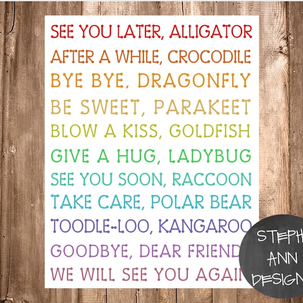See You Later Alligator - Etsy